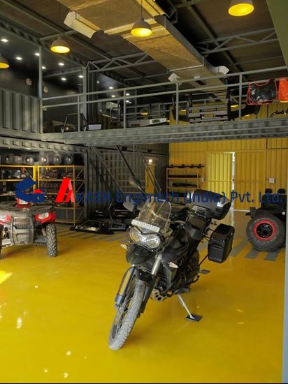 Container Building - Car Showroom|Akash Engimech India Pvt Ltd.