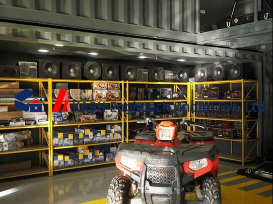 Container Building - Car Showroom|Akash Engimech India Pvt Ltd.
