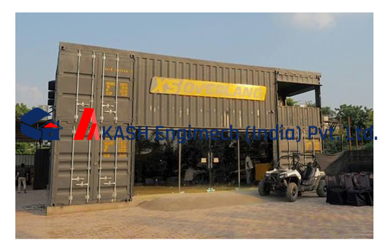 Container Building - Car Showroom|Akash Engimech India Pvt Ltd.