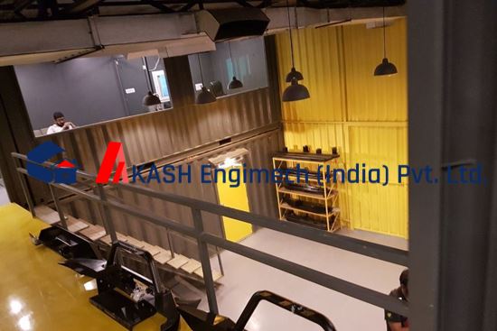 Container Building - Car Showroom|Akash Engimech India Pvt Ltd.